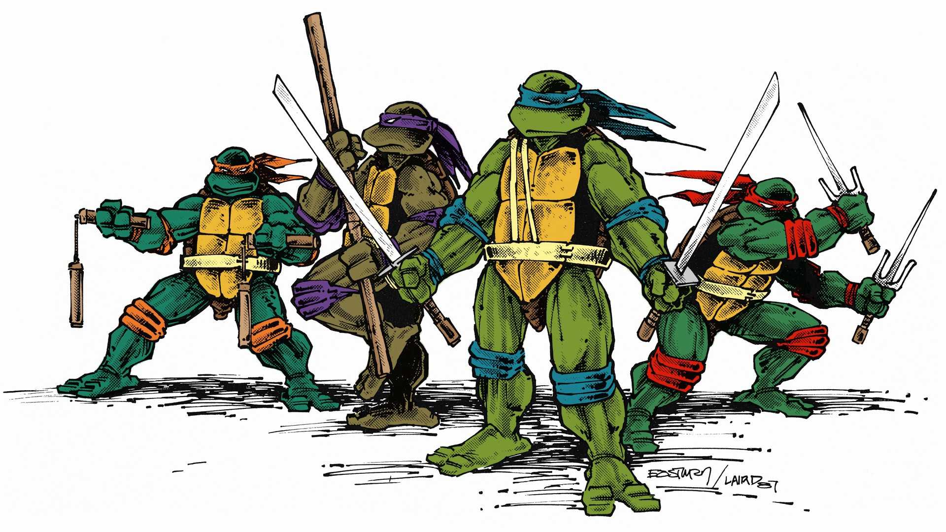 Retro Ninja Turtles Wallpaper
