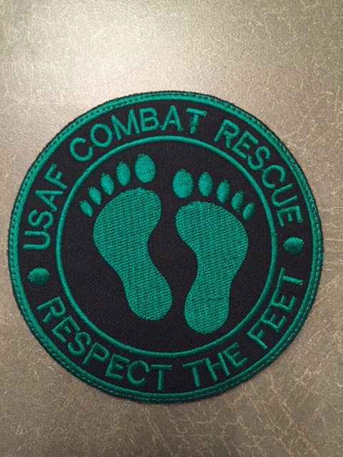 THE USAF RESCUE COLLECTION: USAF 33rd. RQS / Green Feet Morale Patch