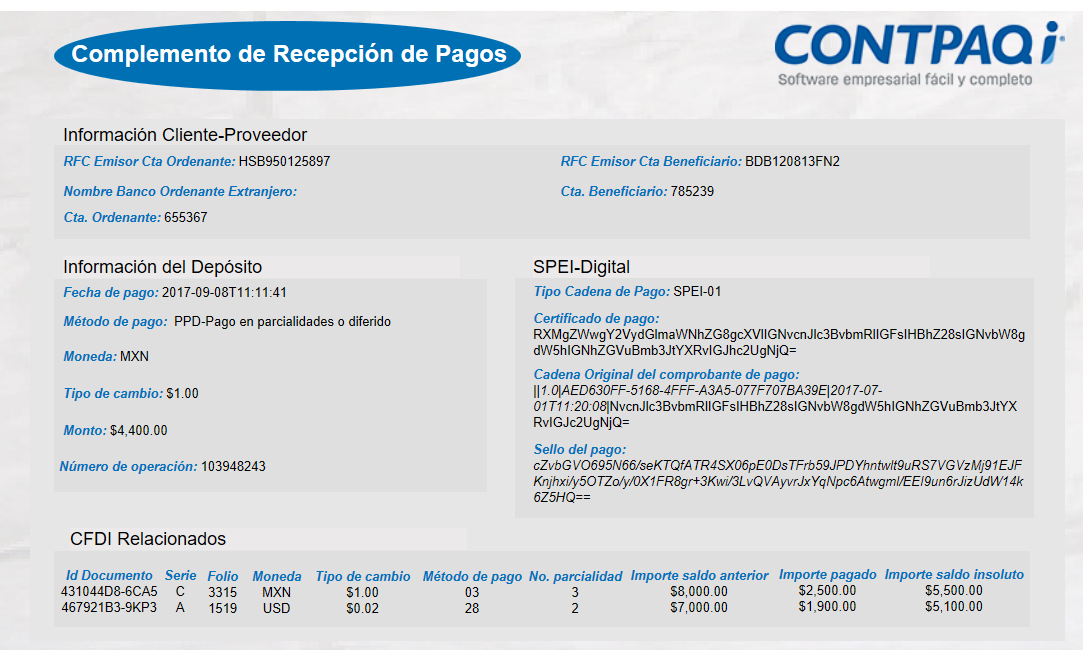 Complemento de pagos ~ Factur-e Laguna