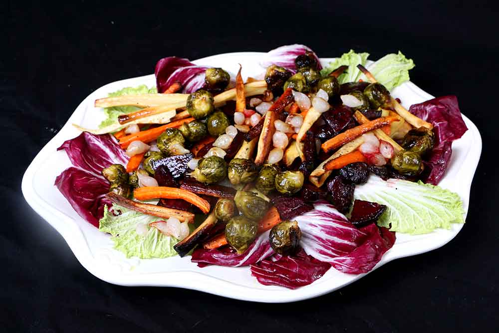 An Eat'n Man: Roasted Vegetables with Apple Cider Vinaigrette