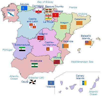 Spanish Autonomous Communities Interactive Map