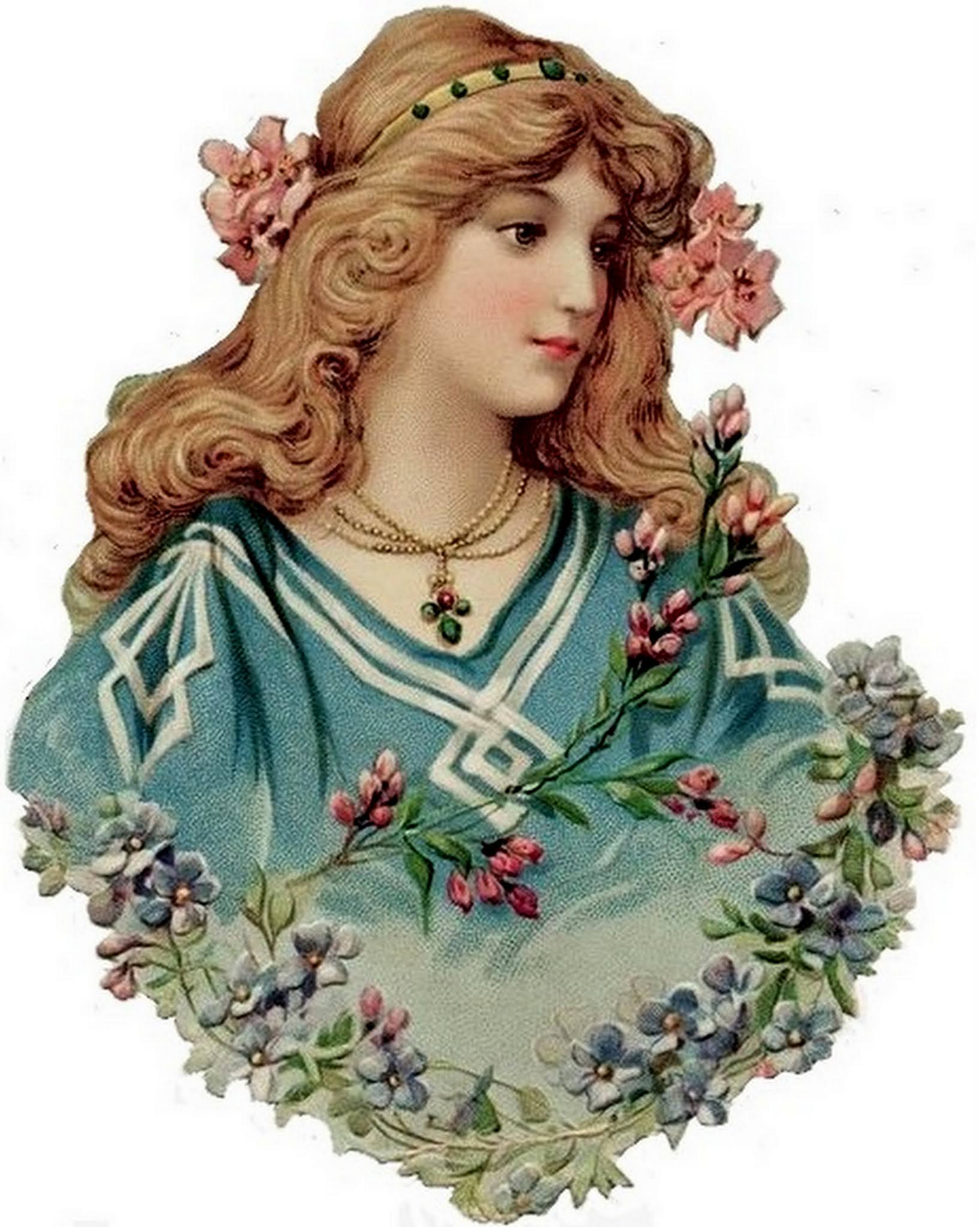 bumble button: Gorgeous Victorian Ephemera & Paintings in Blues & Pinks ...