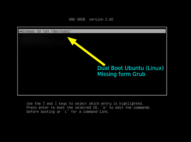 Troubleshooting Dual Boot Linux Windows10 Boot Option Menu Missing Linux Entry Linux Kernel