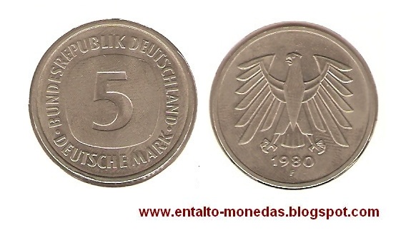 Moneda de 5 Marcos - ALEMANIA - Km#140.1 | Catalogo de Monedas