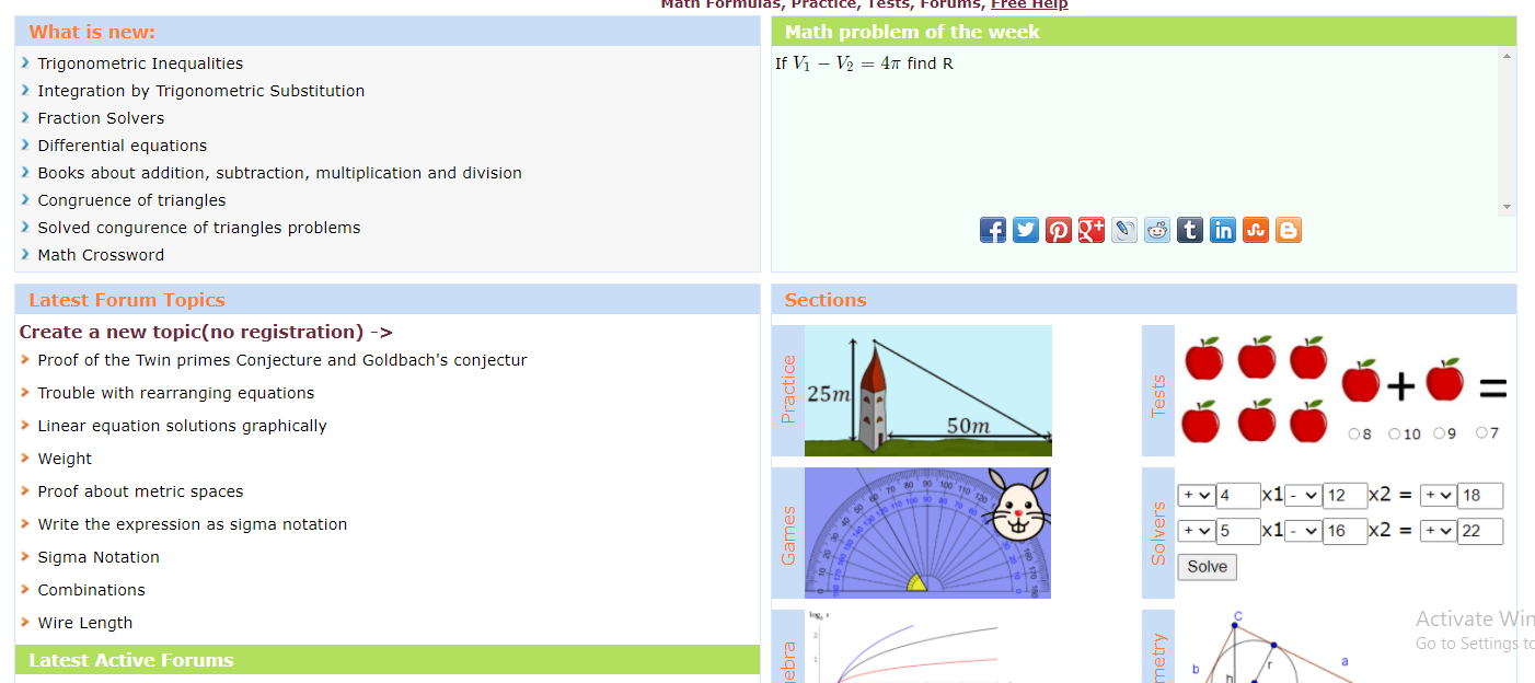 Online algebra calculators and math solvers