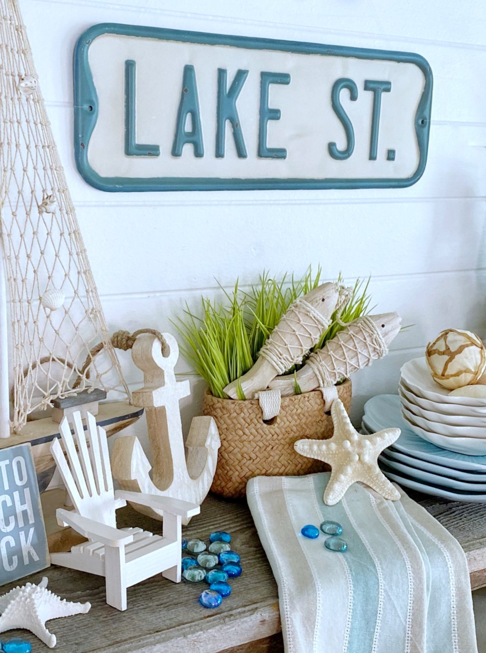 Dining Delight: Lake-Themed Buffet Set-Up on the Kitchen Sideboard