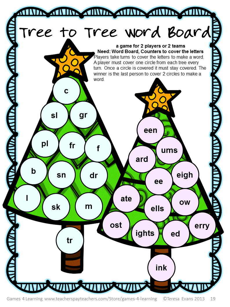 Fun Games 4 Learning: Christmas Literacy Freebies