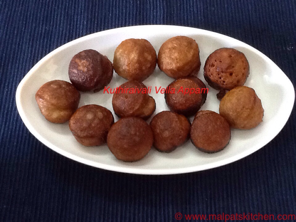 KUTHIRAIVALI VELLA APPAM / BARNYARD MILLET MUFFINS ~ Malpats Kitchen