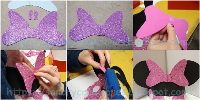 SanDryCreaciones: Viseras de Mickey y Minnie en Goma Eva para Niños