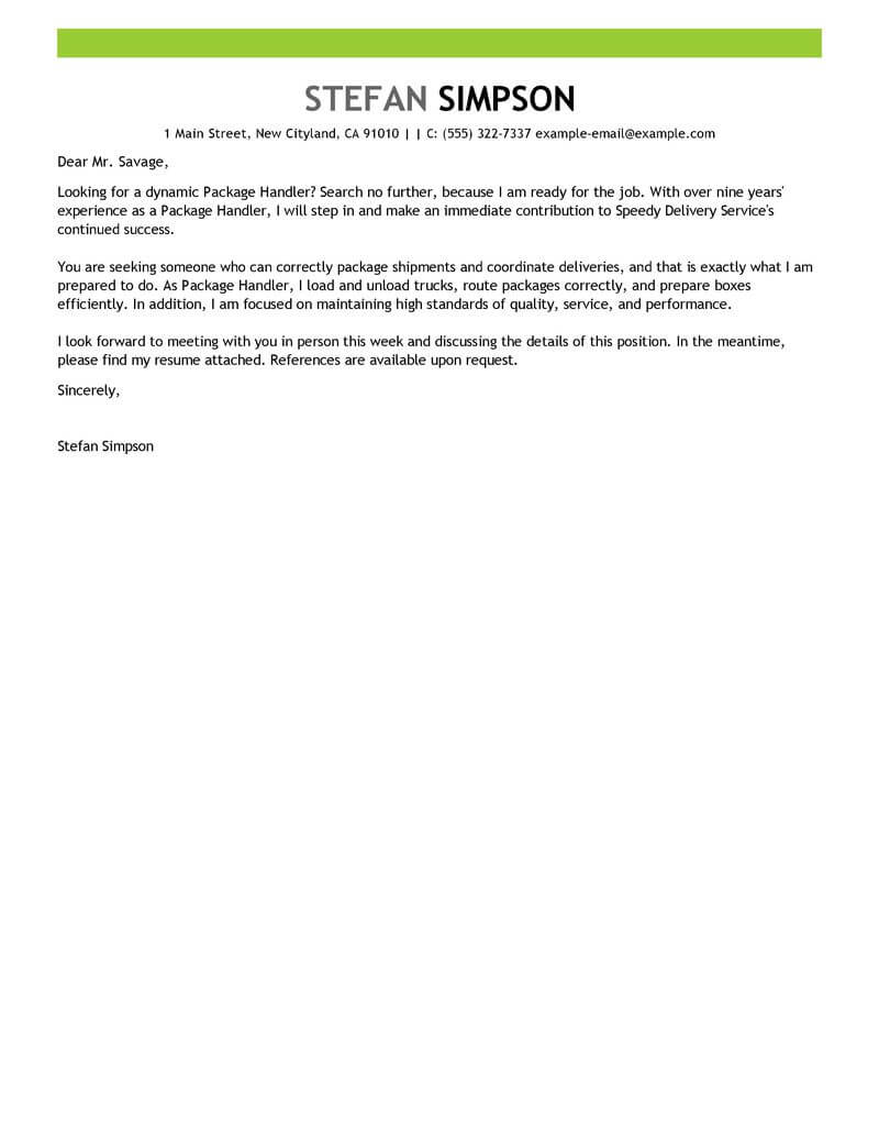 Fedex Dock Worker Cover Letter ~ Resume Letter