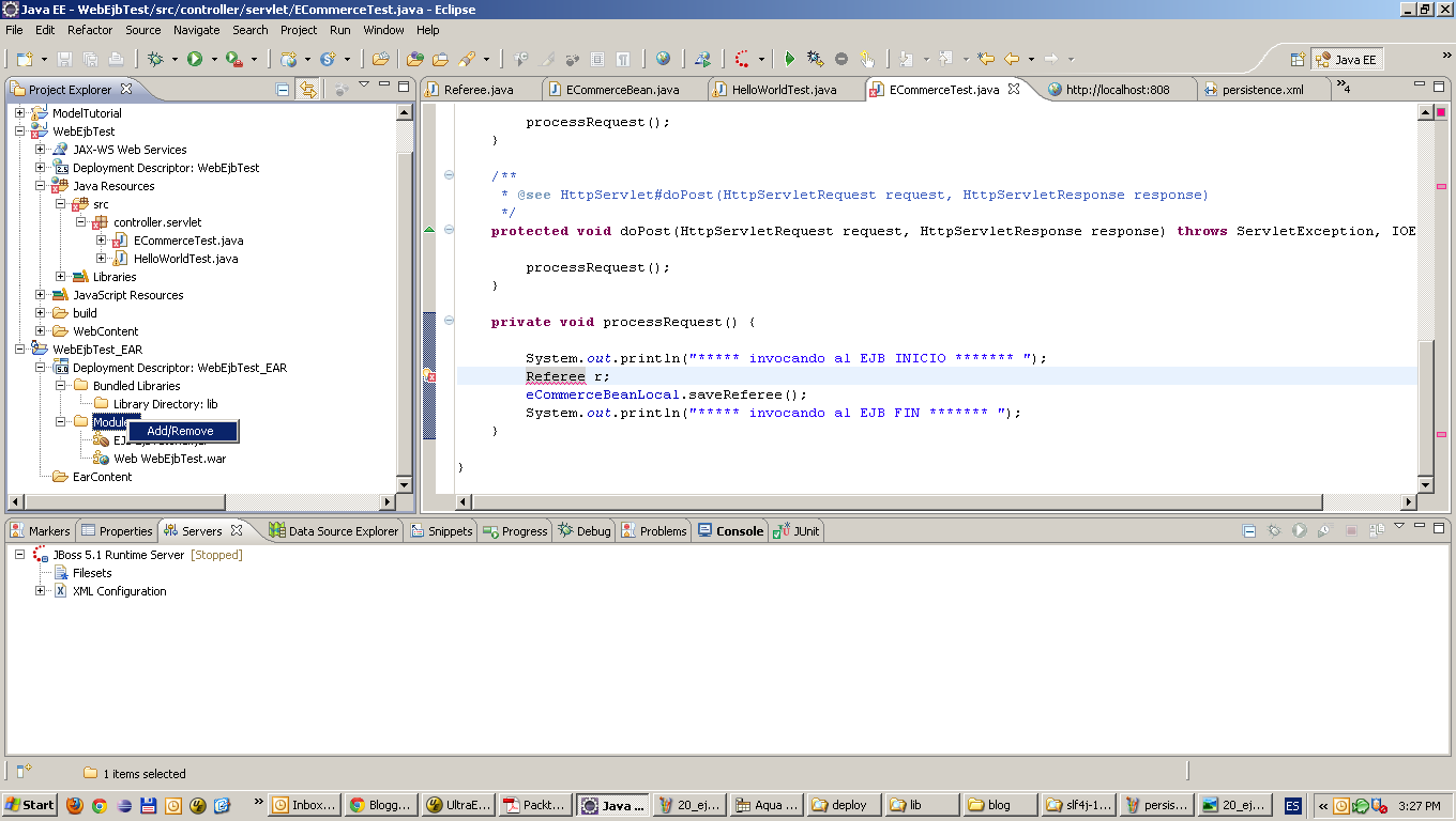 Java Frameworks & APIs: JPA - Configuración Eclipse + JBoss + EJB3 + JPA + Hibernate