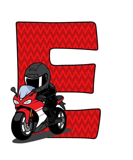 Kits imprimibles gratis : Alfabeto motociclista