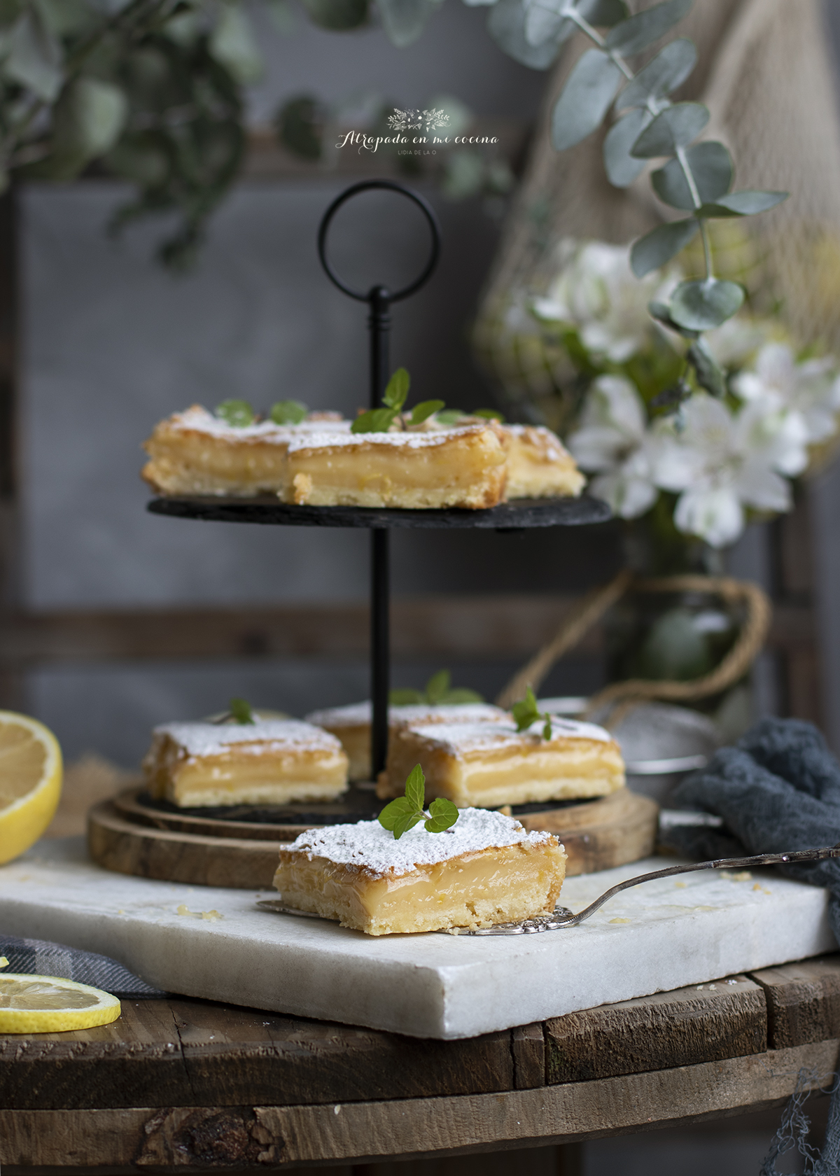 CORTADITOS DE LIMÓN (LEMON BARS) - Atrapada en mi cocina