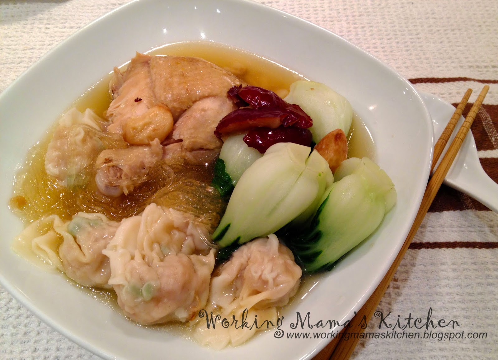 Working Mama's Kitchen: Chicken Garlic Soup with Jumble Dried Red Dates ...