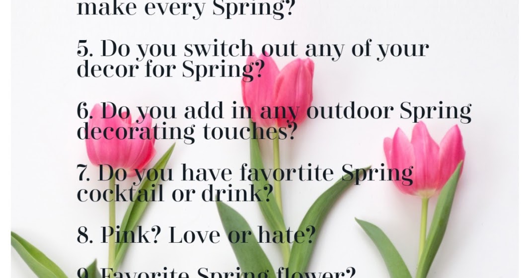 Sparkles and Lattes: Spring Questionnaire