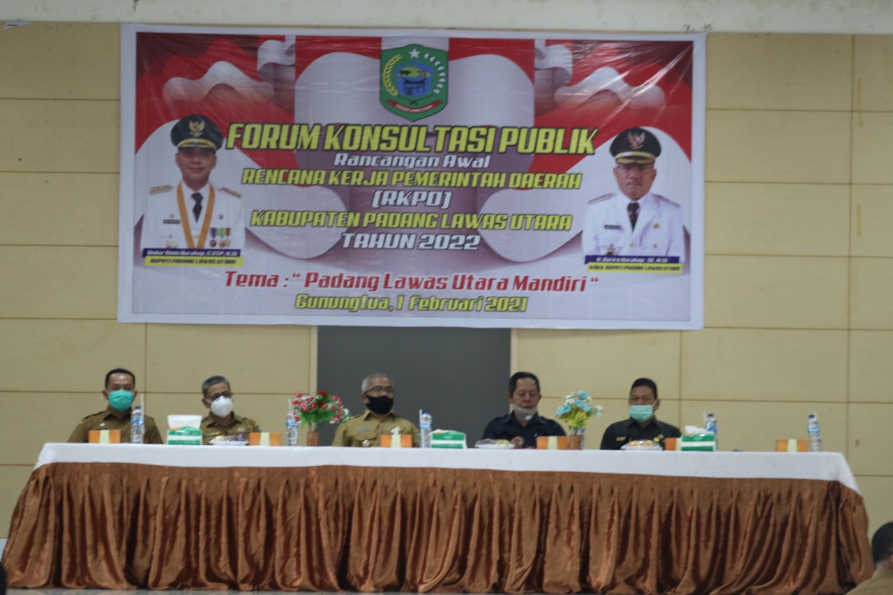 Susun Ranwal RKPD Tahun 2022, Pemkab Paluta Gelar Forum Konsultasi Publik