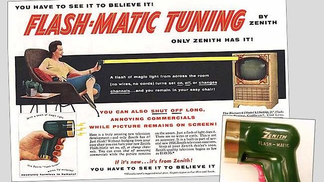 Snake Technology: Flash-matic o primeiro controle de TV sem fio.