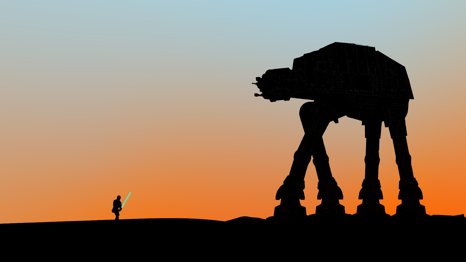 Luke vs AT-AT Wallpaper for desktop - Heroscreen Wallpapers