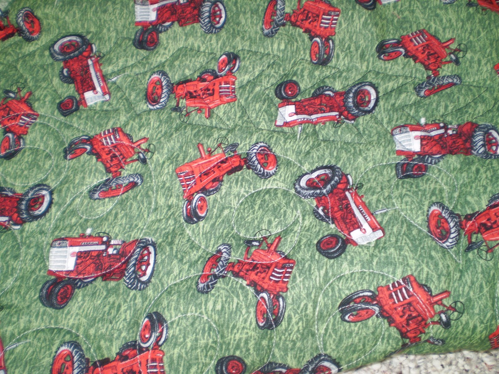 Down To Sew: Half-Way Point! #26 Red Tractor Quilt