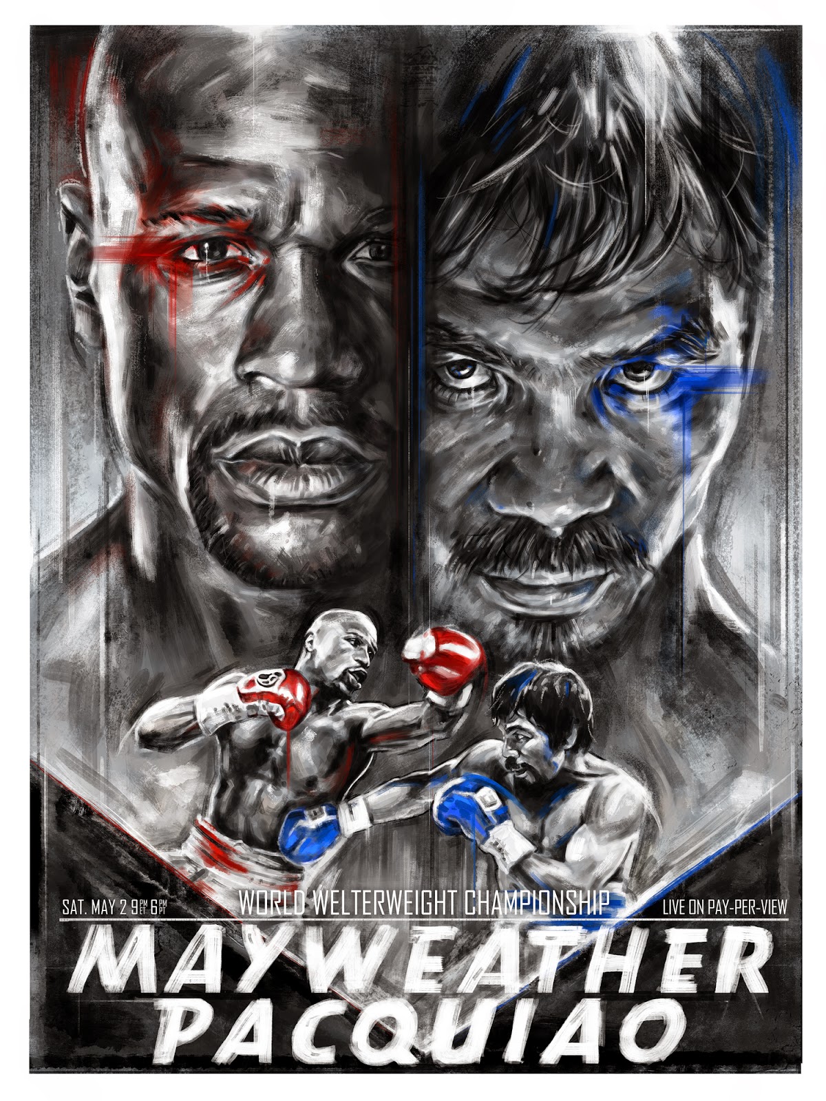 INSIDE THE ROCK POSTER FRAME BLOG: Robert Bruno The Rematch Mayweather ...