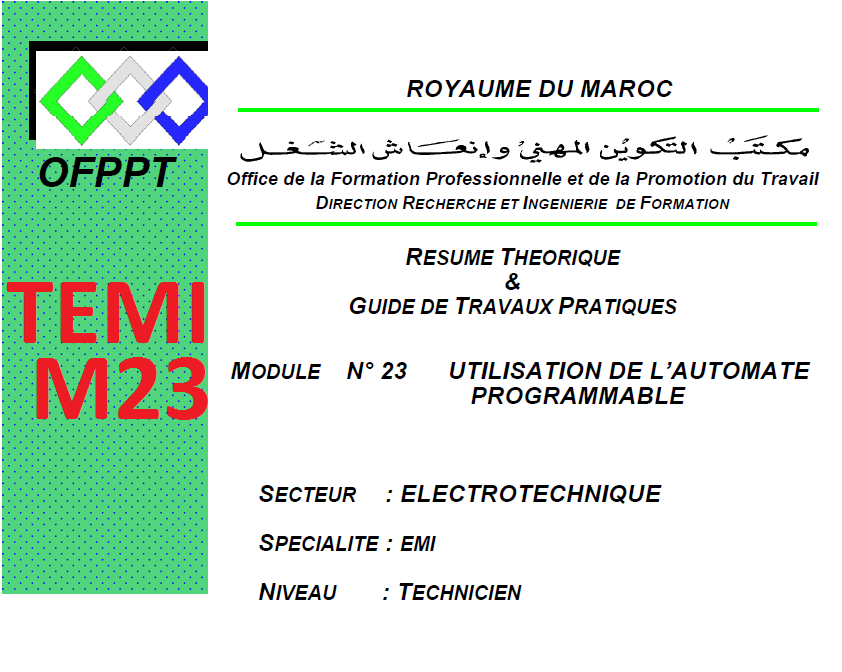 Module N° 23 Utilisation De Lautomate Programmable Emi
