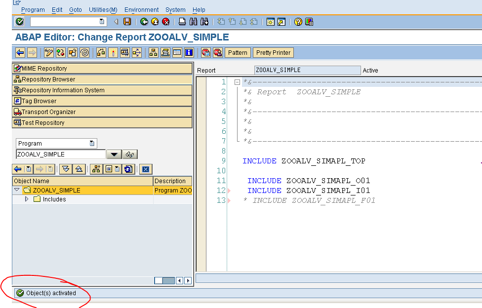 SAP TECH: Basic OO-ALV Report ( SE80 )