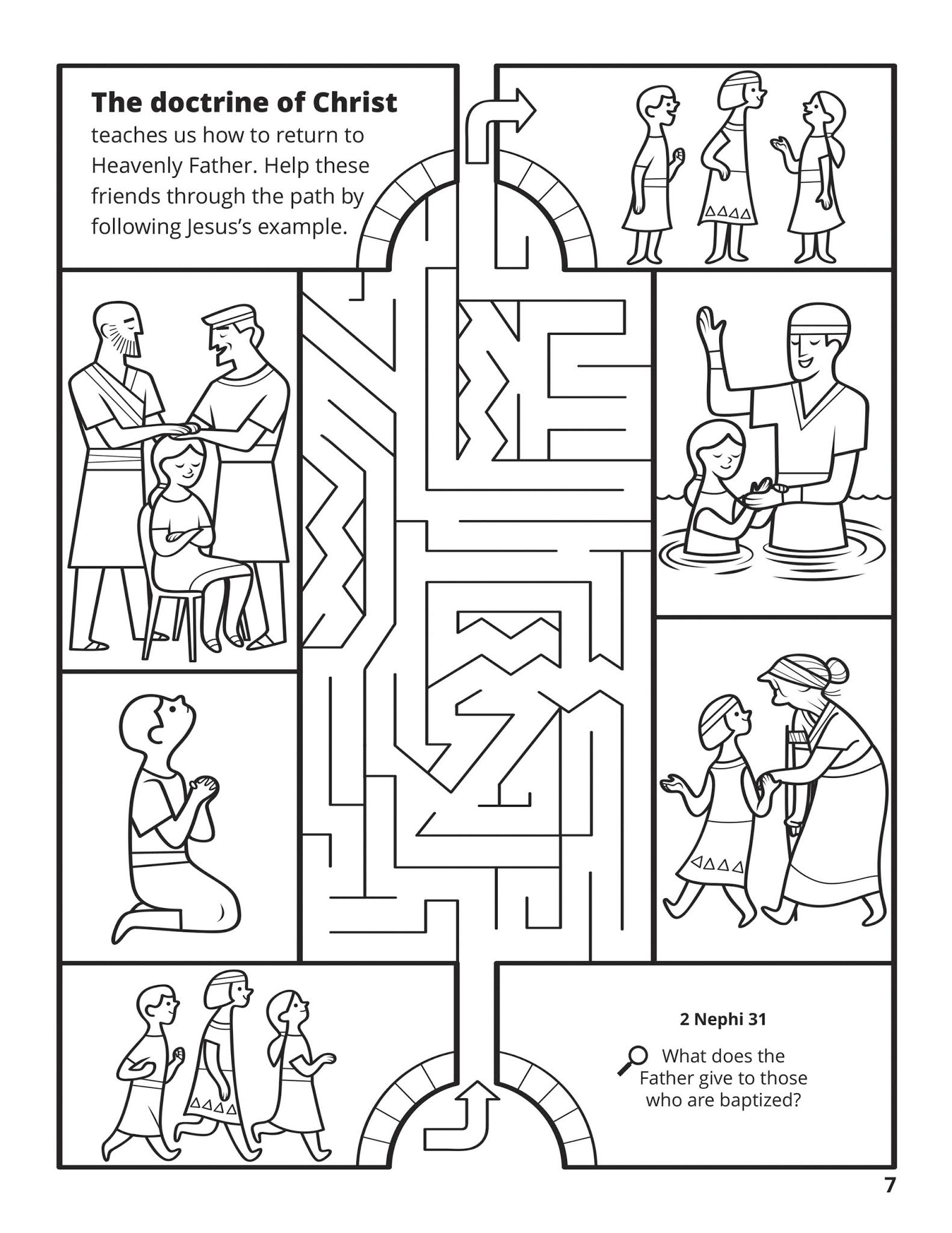 Baptism Of Jesus Coloring Page 2 ~ Coloring Pages