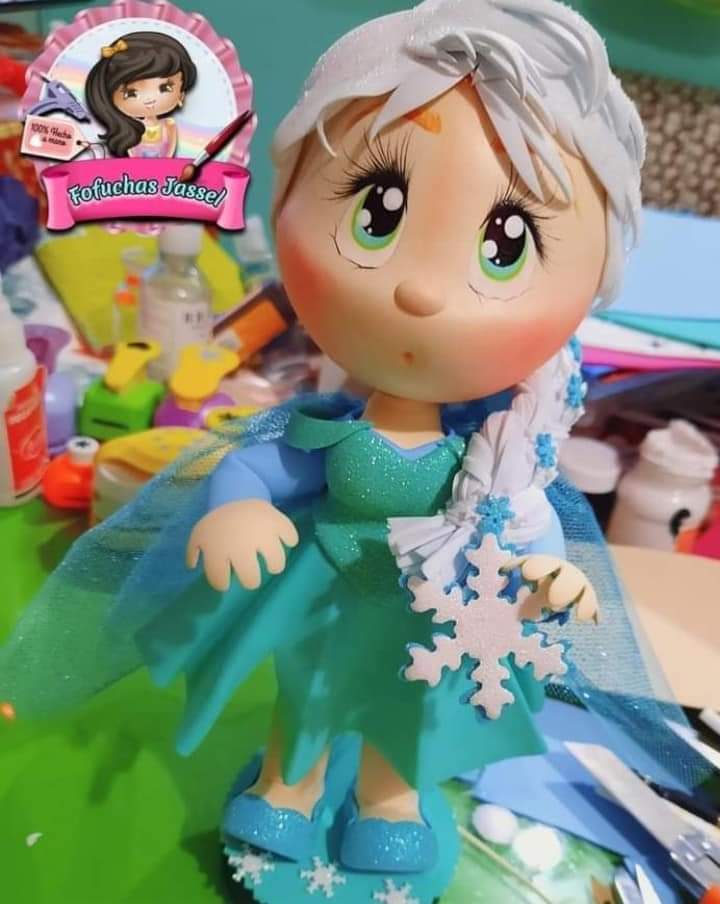 Fofucha Elza Frozen de EVA: Molde grátis para imprimir - Ver e Fazer