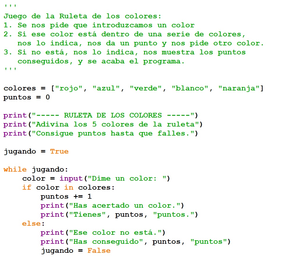 Programar en python: Nivel 7 - Datos y más datosReto 10 - Dentro de la ...