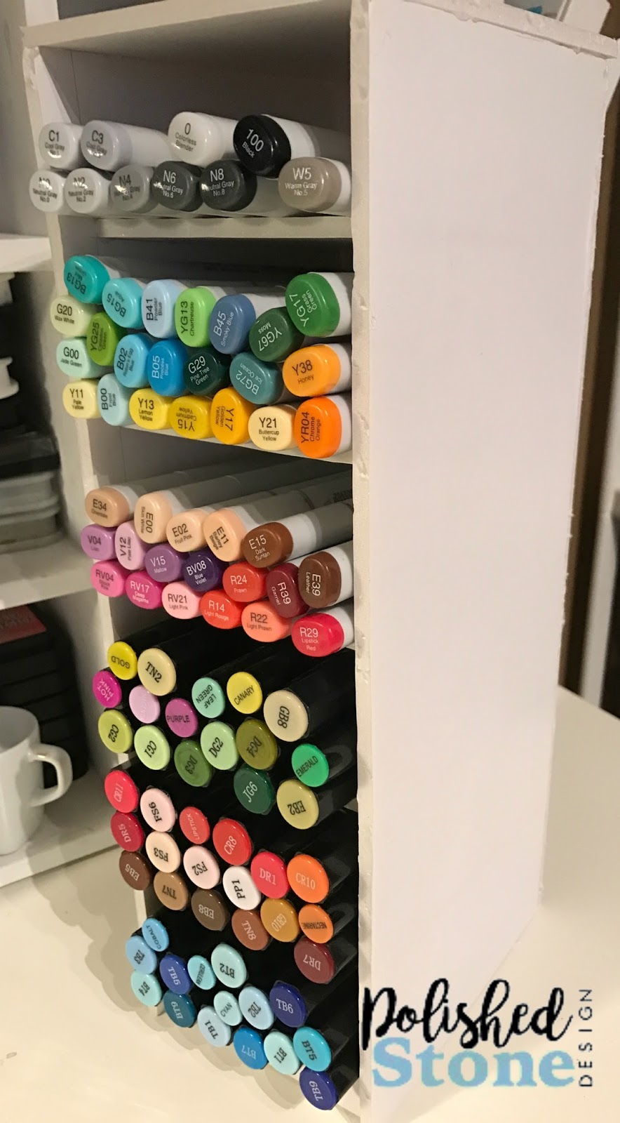 DIY Marker Storage | Polished Stone Design