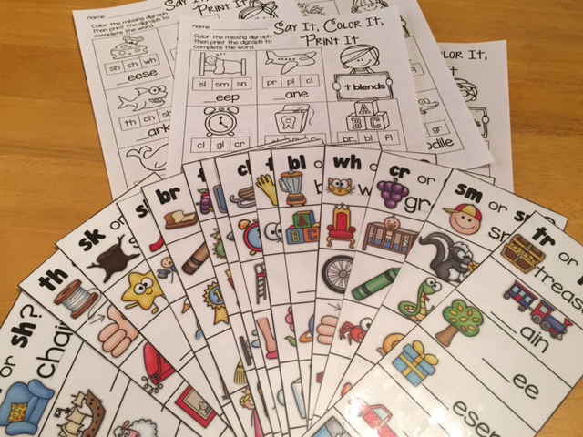 Teach With Laughter: Blends and Digraphs Word Building