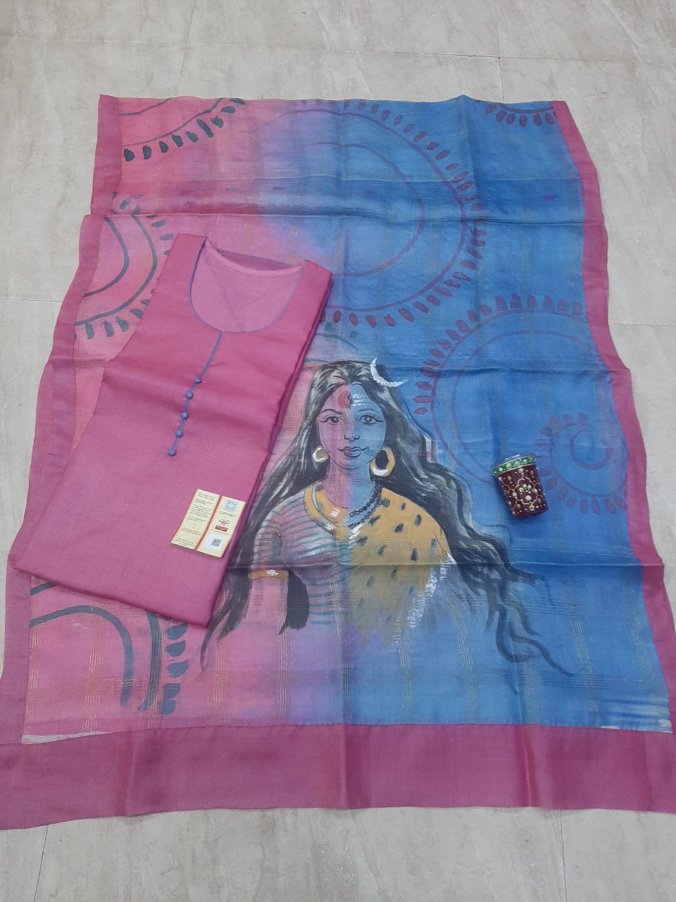 Pure tusser semistitched suits