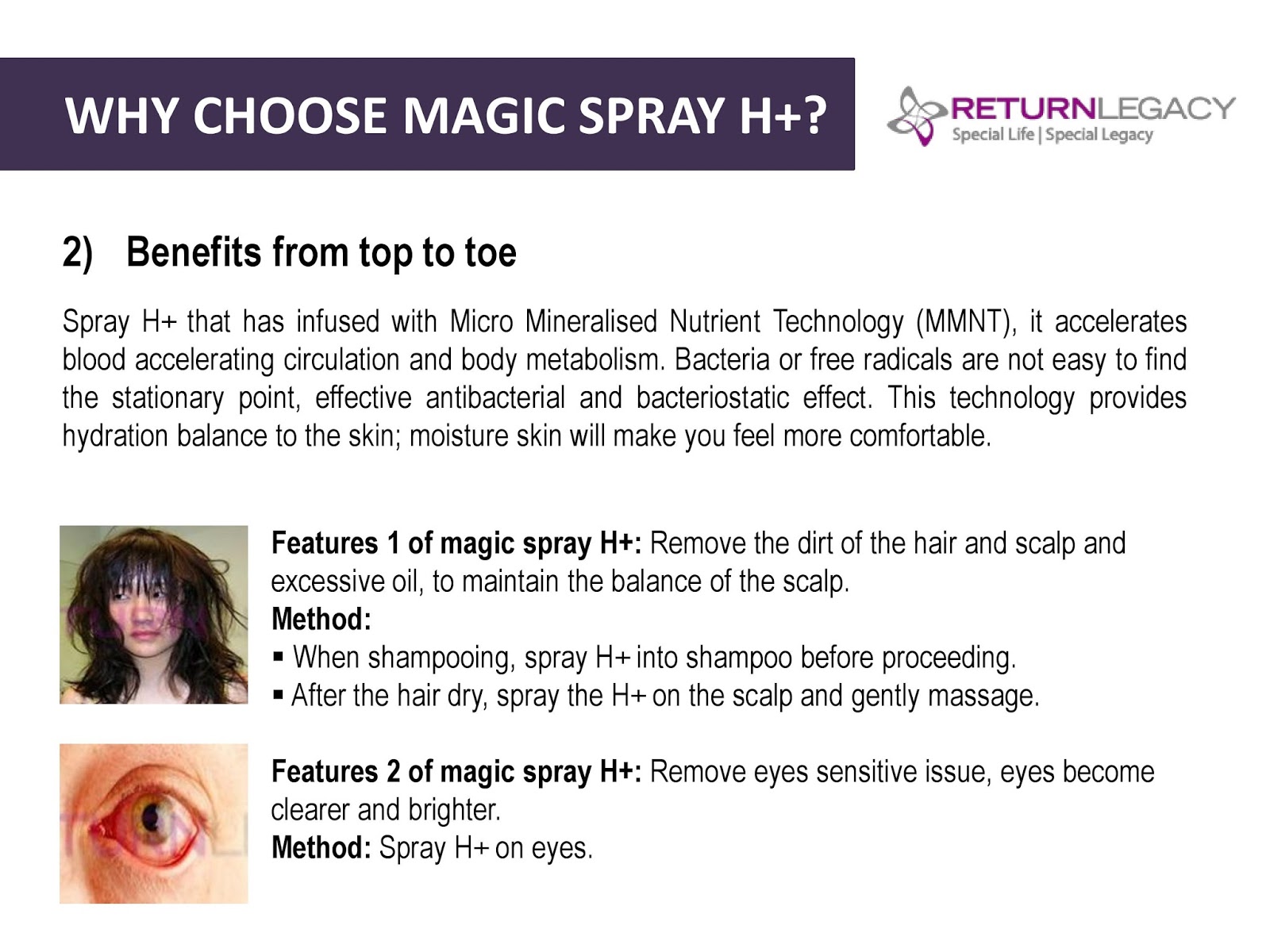 RETURN LEGACY - Redoxy, Mediterranean Gold, W+, H+, 2° ACTIVATOR Hydro ...