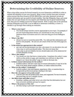 Classroom Freebies Too: FREE Determining of Credibility of Online Sources