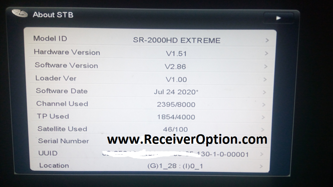 STARSAT SR-2000HD EXTREME RECEIVER NEW SOFTWARE V2.86 - How To Enter Biss key Power vu key And ...