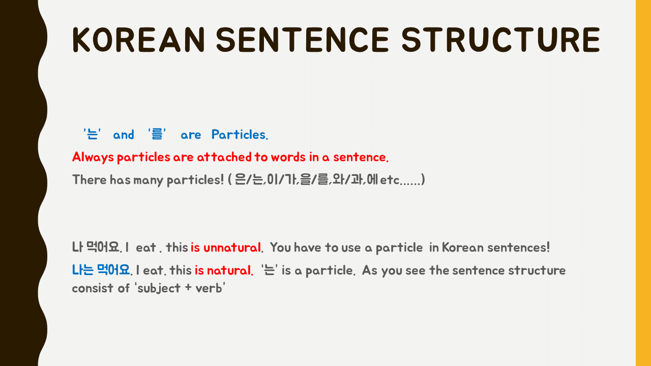 Korean grammar lecture 0 한국어 문장 구조Korean sentence structure