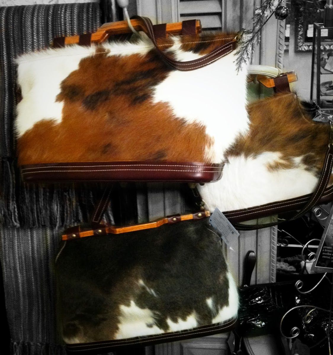 .: Large Cowhide Tote Bags