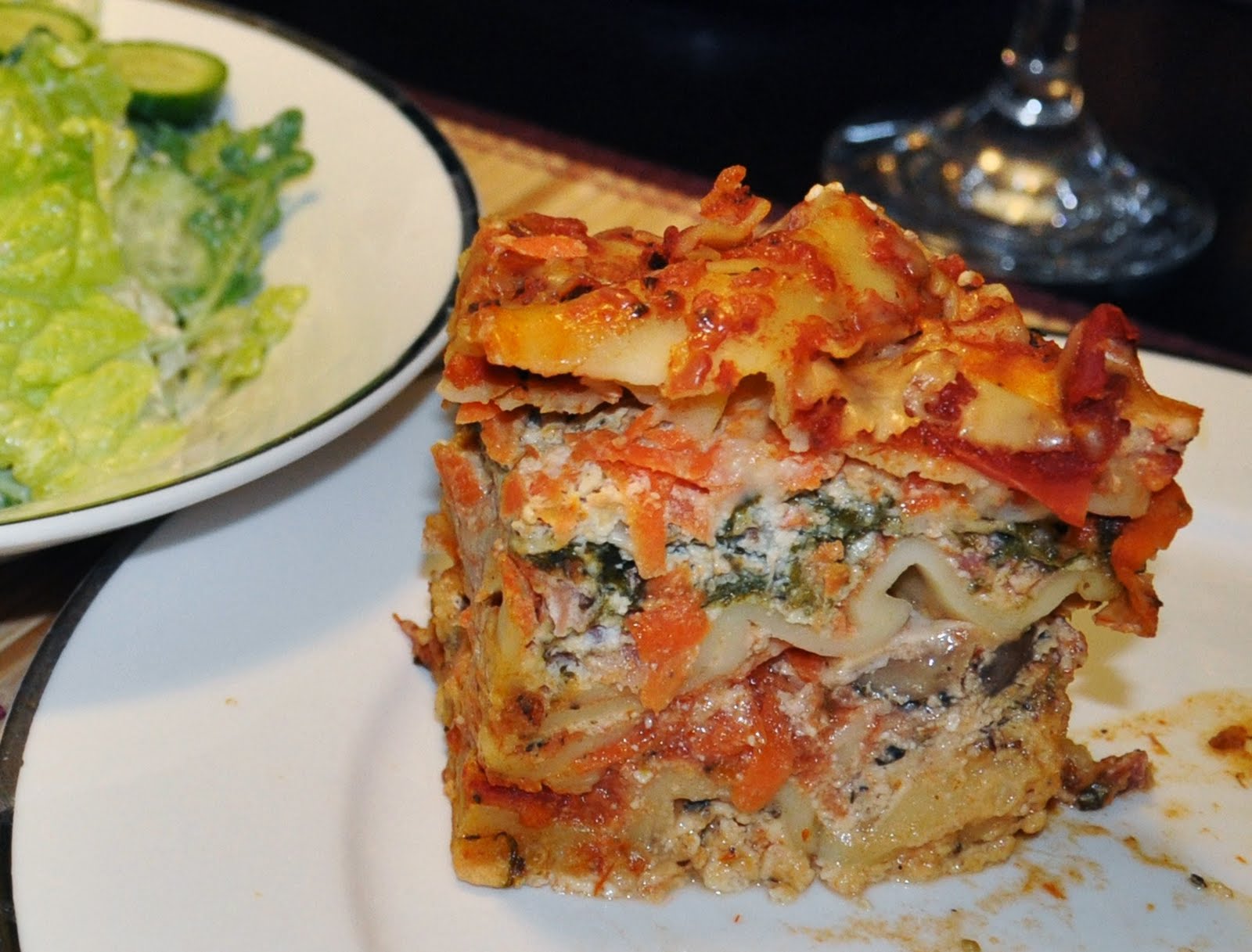 All that and she cooks, too: Slow-cooker lasagna in red and white