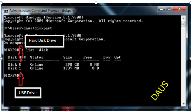 Creating Bootable Windows 7 or Windows Vista in your USB using Command ...