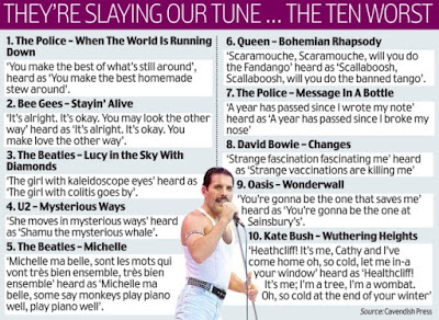 My Top Ten: My Top Ten Mondegreens