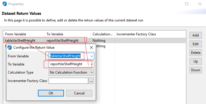 Tip Return Variable S From Table Component Dataset To Display On Title Band Of Report In