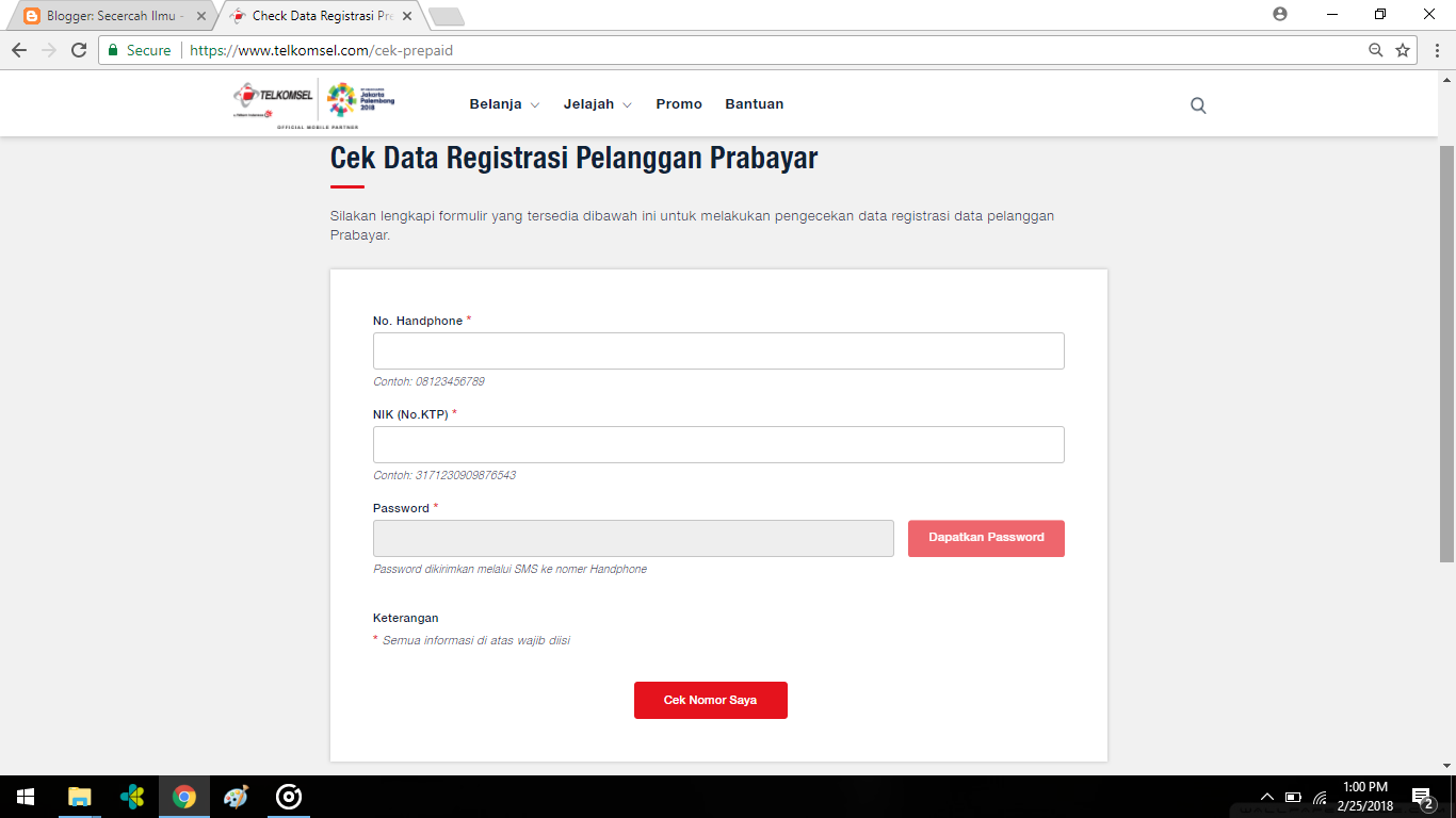 Cara Cek Registrasi Kartu Prabayar - SIAP UJIAN