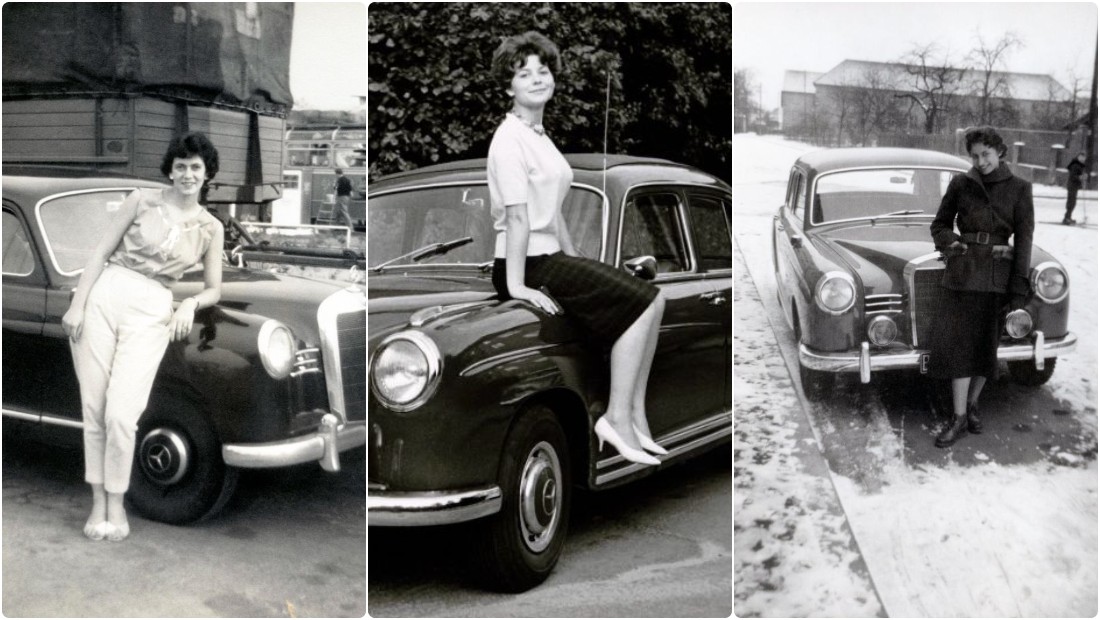 33 Vintage Photos of Women Posing With Their Mercedes-Benz Automobiles ...