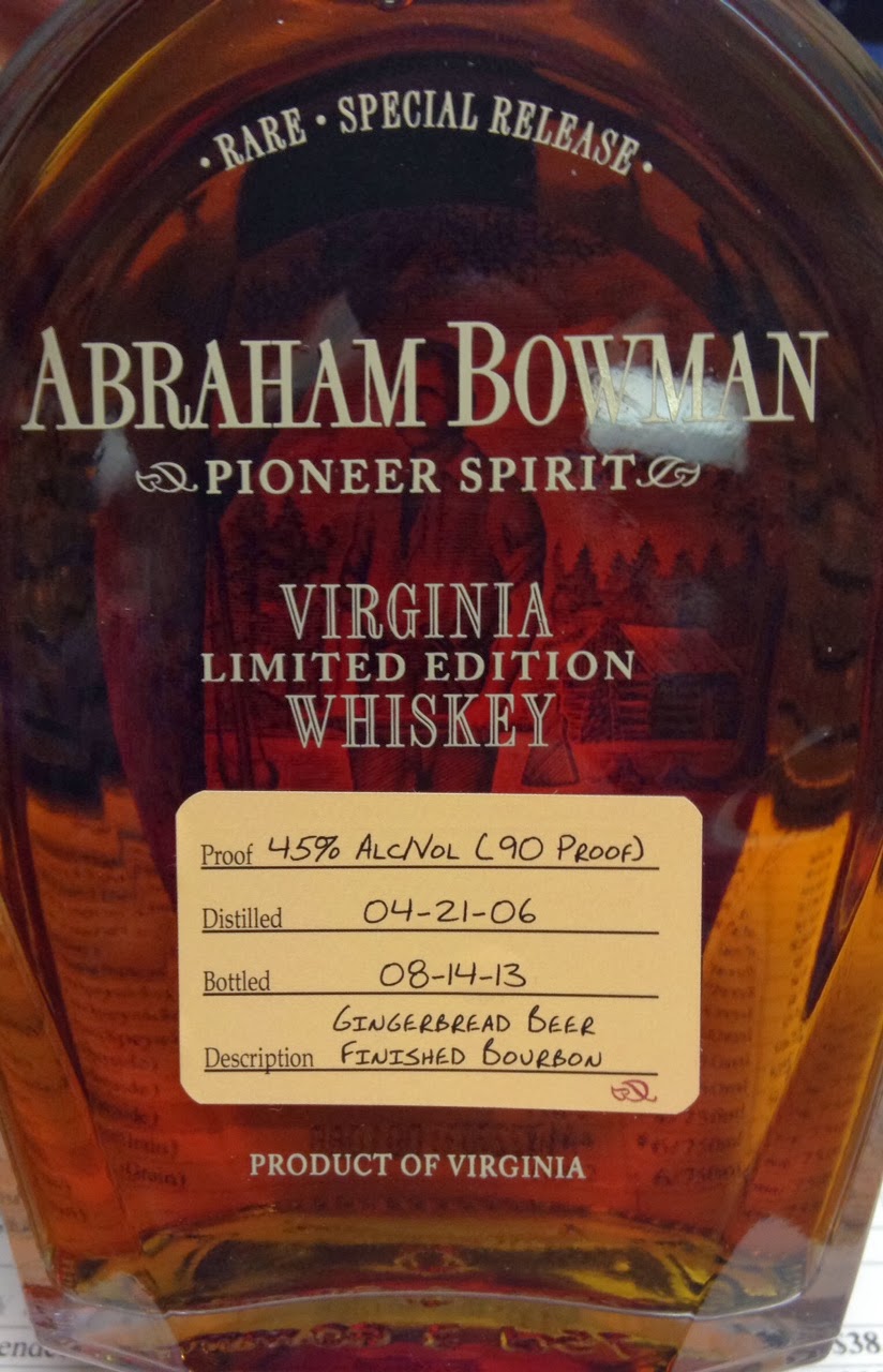 Review: Abraham Bowman Gingerbread Beer Finished : r/bourbon