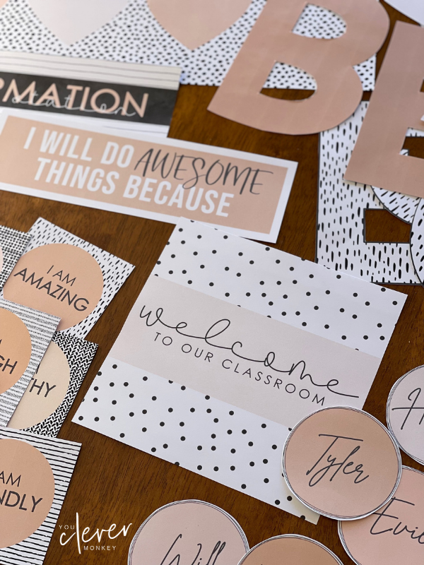 B+W NEUTRALS CLASSROOM DECOR | you clever monkey