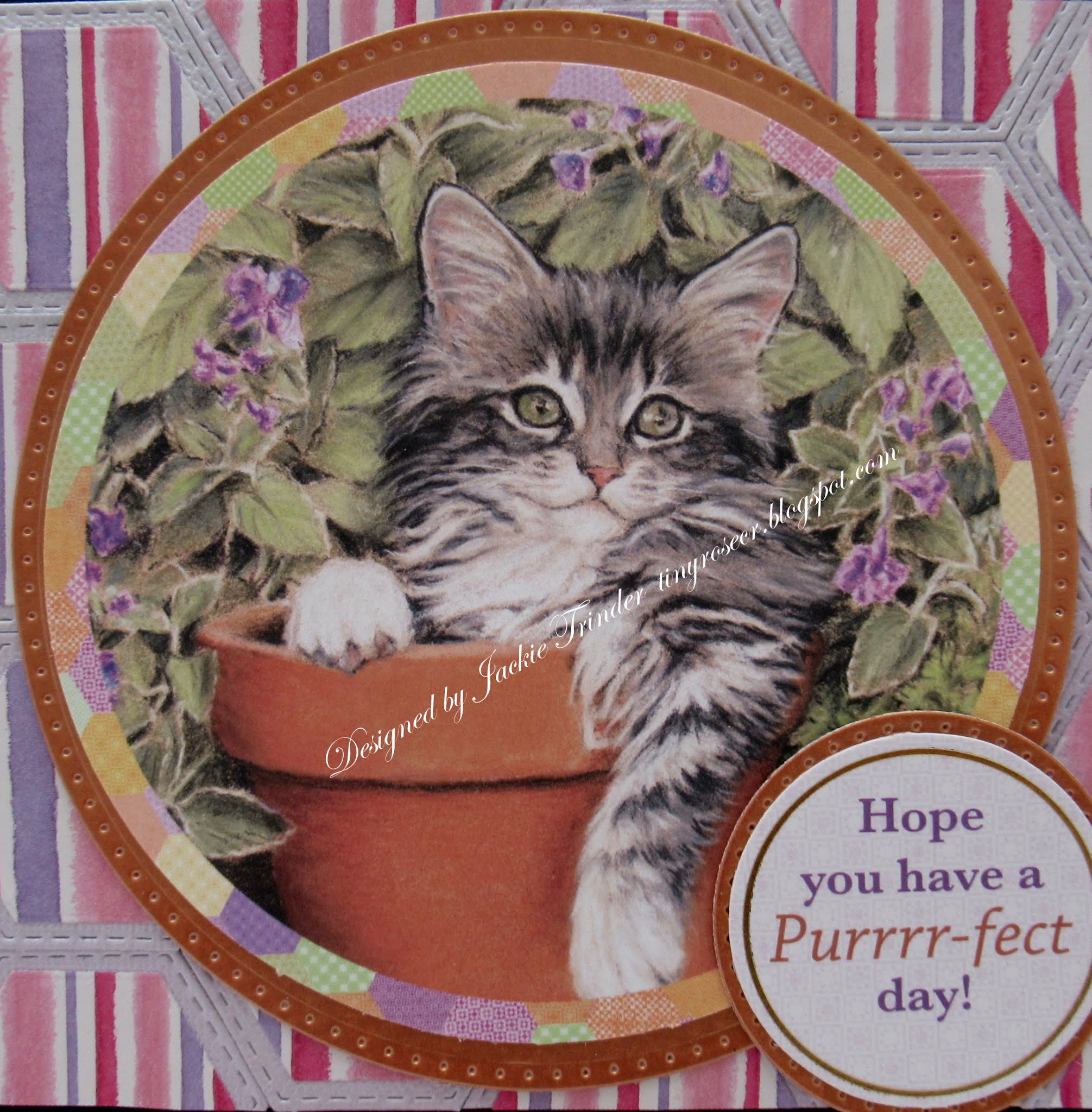 Tinyrose's Craft Room: Cute Cat in a Flower Pot