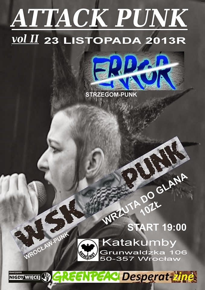 Desperat zine: WSK Punk - Wrocław klub Katakumby-Jacek Kuban Kusza