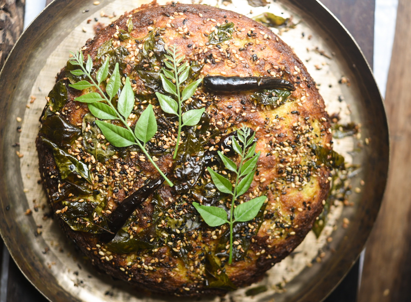 healthy fiber rich handvo recipe | a baked savory lentil cake