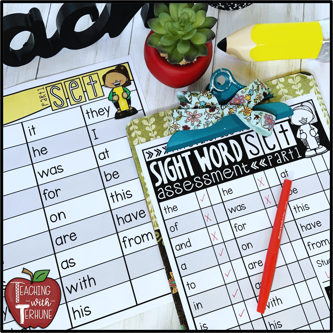 Teaching With Terhune: Sight Word Assessments for RTI/Progress Monitoring