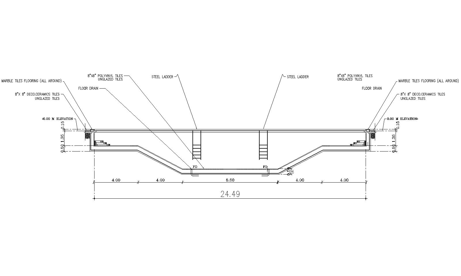 Swimming pool structural and architectural details autocad dwg - the ...